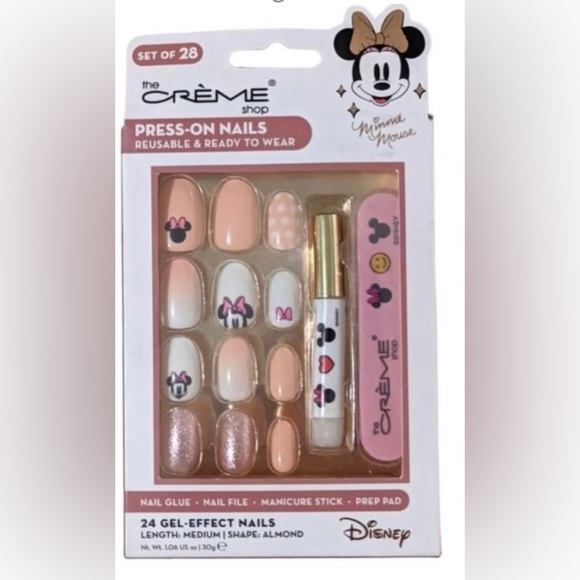 Disney | Makeup | Disney Minnie Mouse Press On Nails X The Creme Shop ...